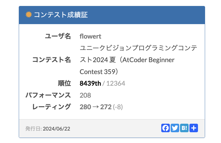 Atcoder Beginner Contest 359 振り返り Rust Qiita